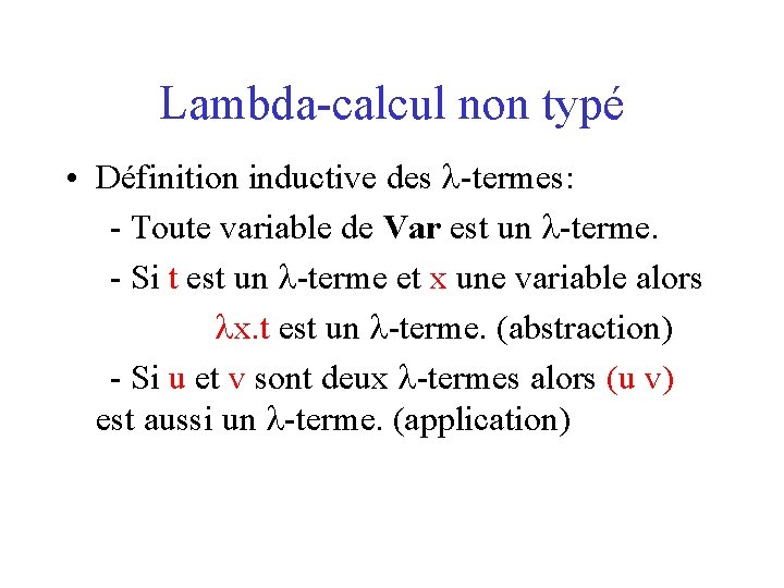 LambdaCalcul Smantique de Montague Plan Introduction au lambdacalcul