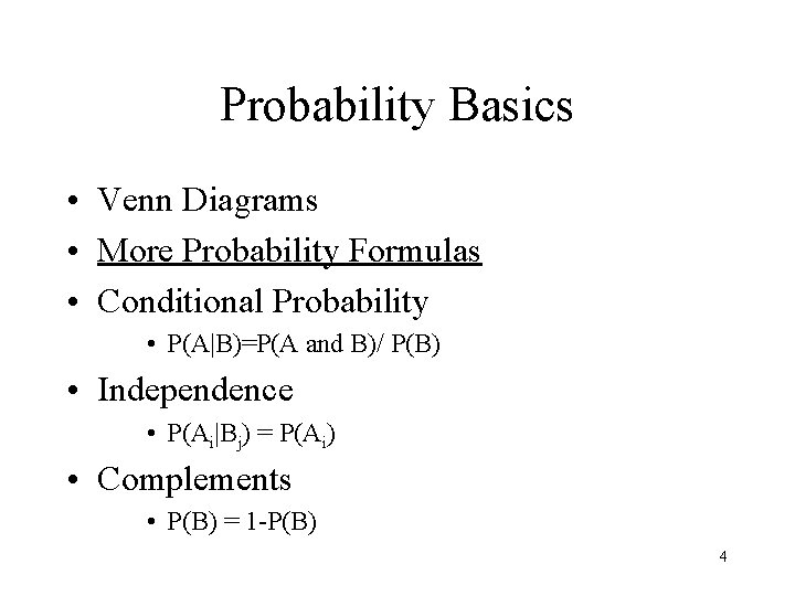 Chapter 7 Probability Basics 1 Chapter 7 Introduction