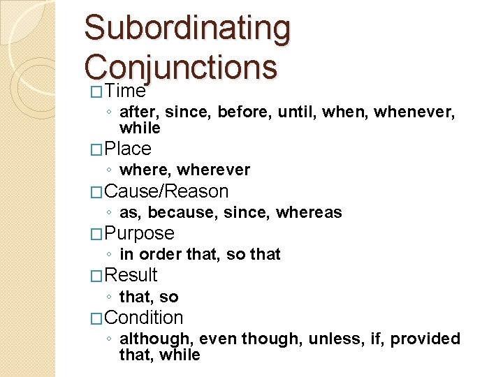 What do these sentences have in common Before