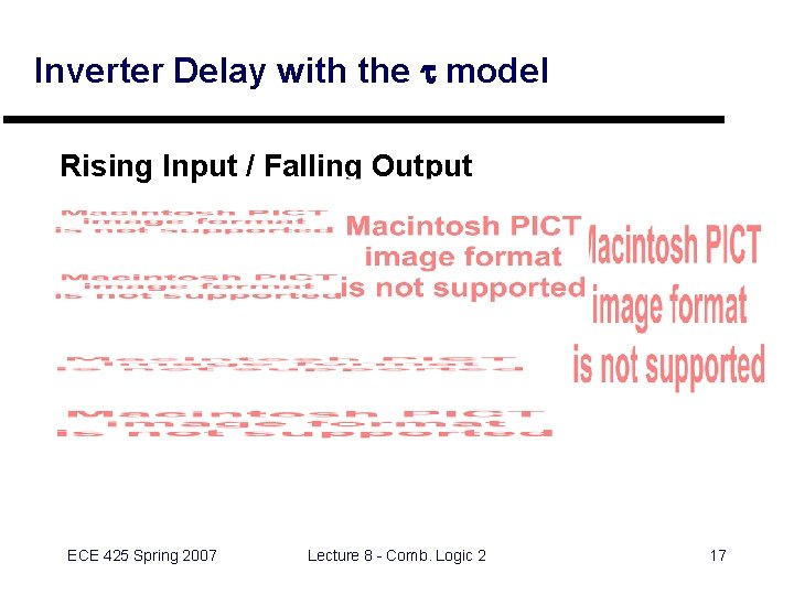 ECE 425 VLSI Circuit Design Lecture 8 Comb