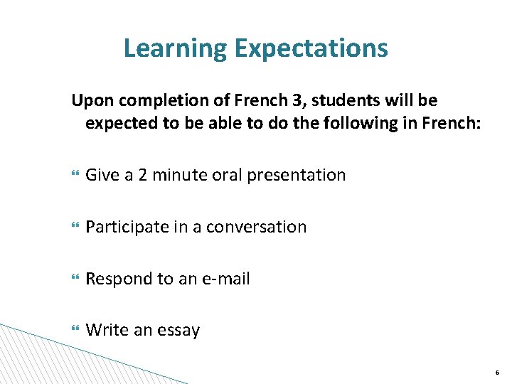 Welcome to Mme Olsens French 3 class Block