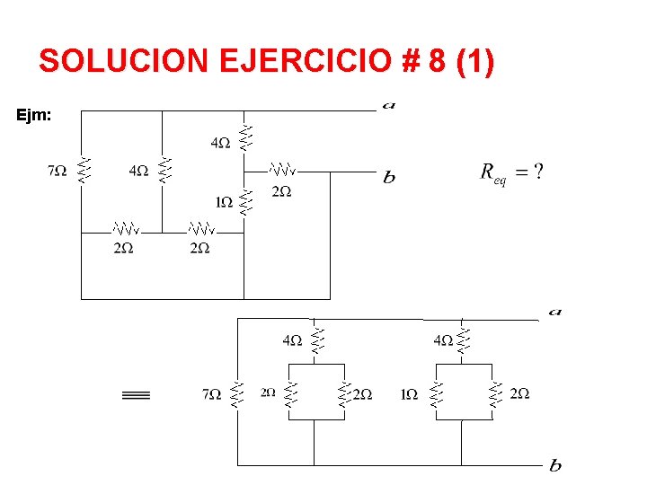 Combinaciones de Resistencia Serie Para obtener una resistencia