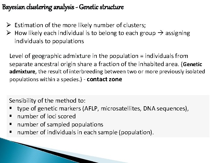 Bayesian Clustering Analysis Genetic Structure Detection Of Population