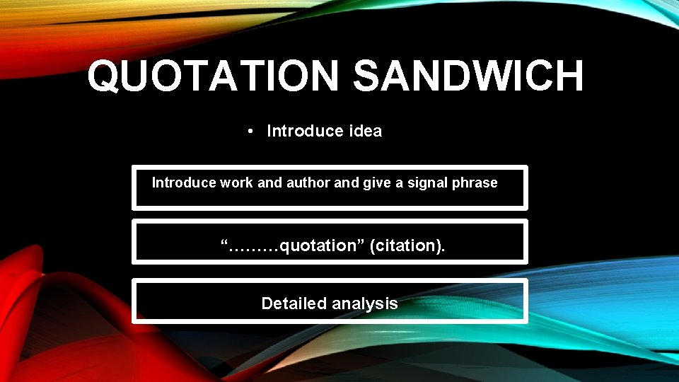 UNIT 3 4 QUOTATION SANDWICH By Katrina Hickey