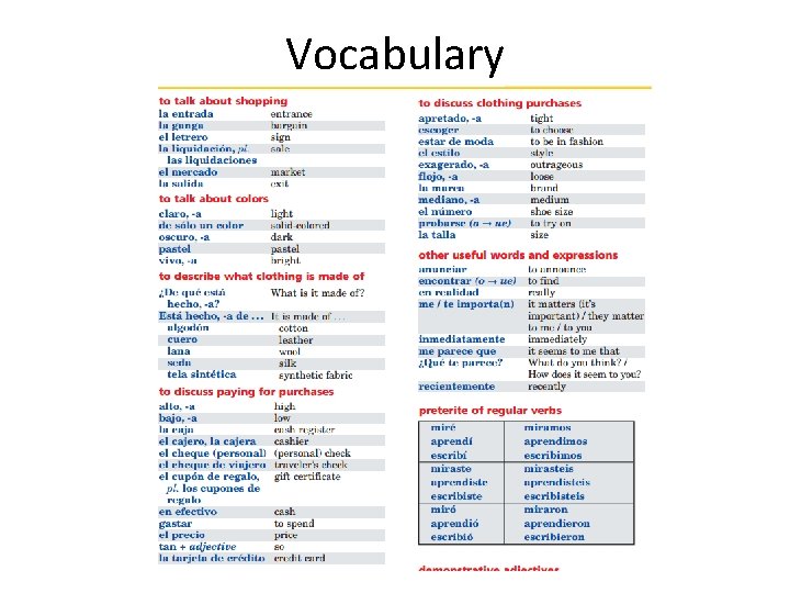 Realidades Chapter 1 A1 B Review What you