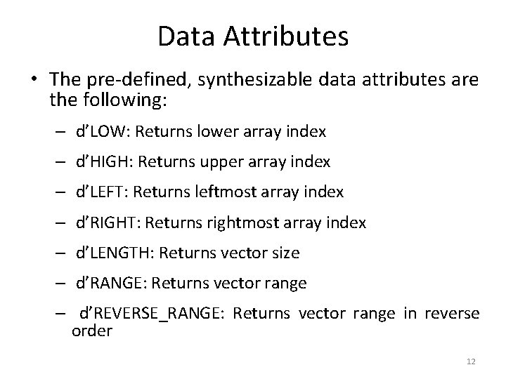 Advanced FPGA Based System Design Lecture8 VHDL Operations