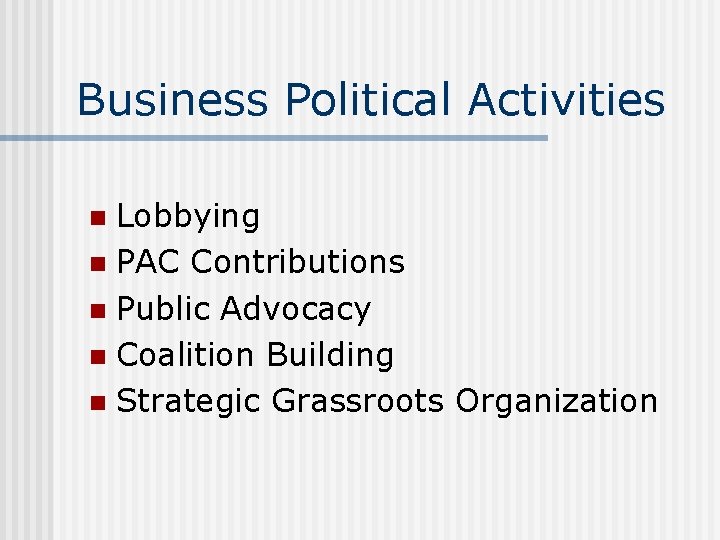 Stages in the Public Policy Process Genesis of