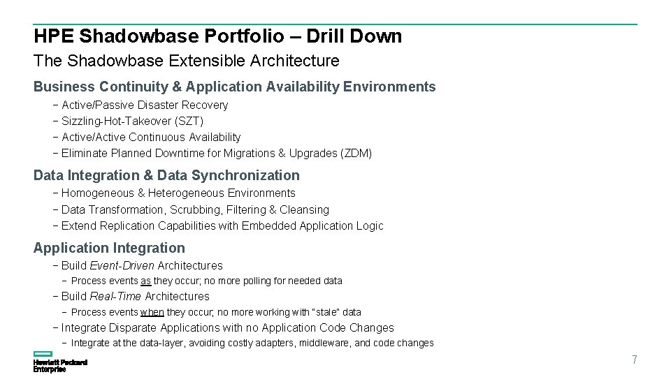 Shadowbase Product Suite Update Paul J Holenstein Executive
