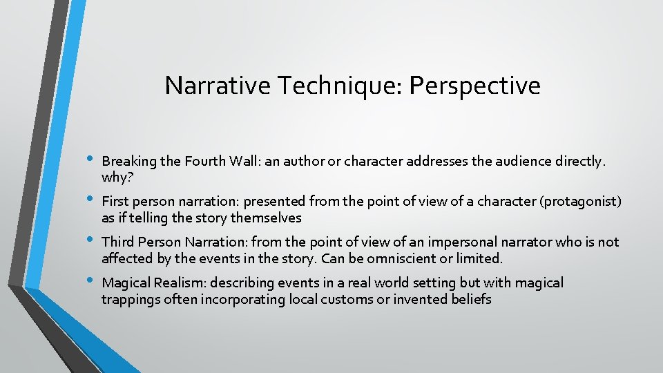 Literary Techniques prepared by Camille Quamina What is