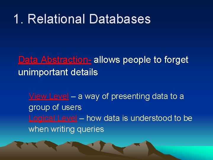 History of Database Systems File systems before mid