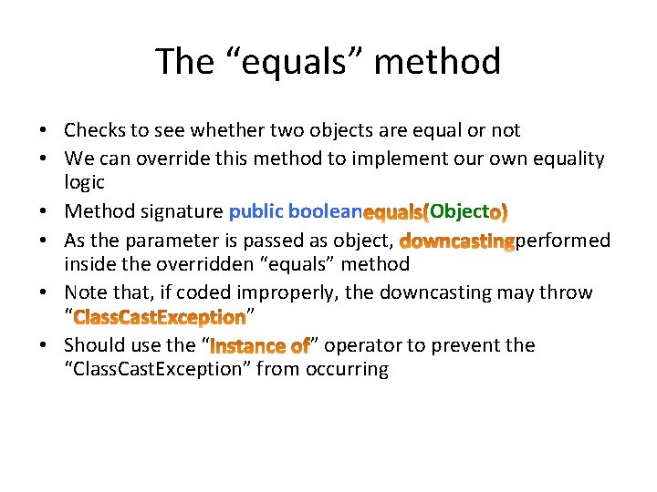 Session 6 Multithreading Object Equality How can we
