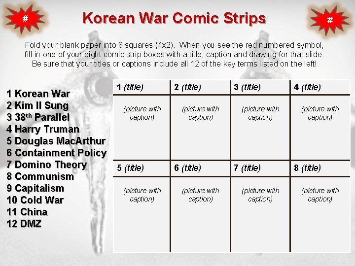 Korean War Comic Strips Background By 1950 a