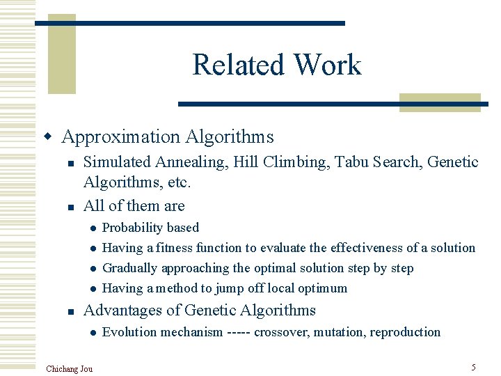 A Genetic Algorithm With Subindexed Partitioning Genes And
