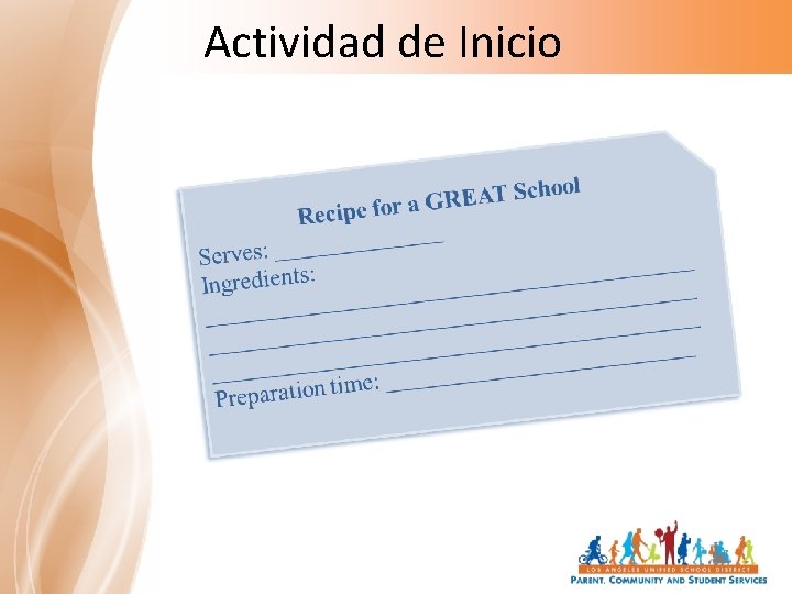 2014 2015 Escuela Preparatoria Actividad de Inicio Objetivos