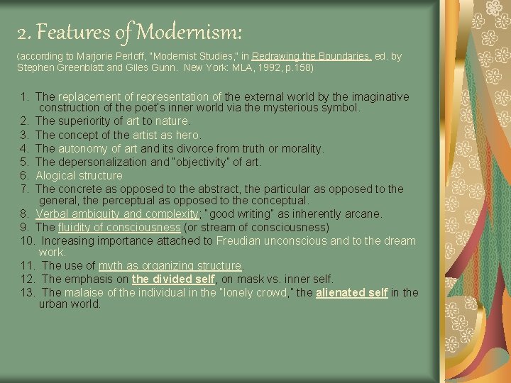 The Great Gatsby modernity Table of Contents 1