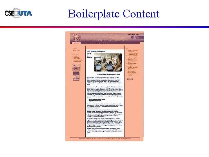 Boiler Plate Detection using Shallow Text Features Christian