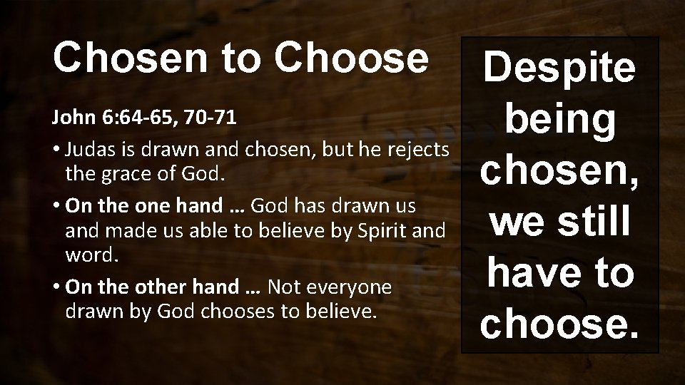 Chosen Bread John 6 60 71 Review of