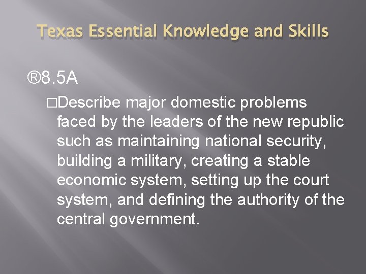 THE NEW REPUBLIC Problems Faced by the New