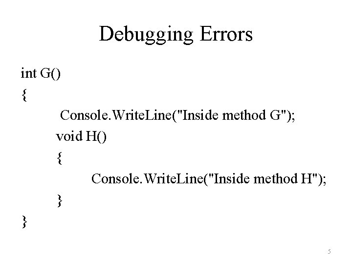 CSCI 3328 Object Oriented Programming in C Chapter