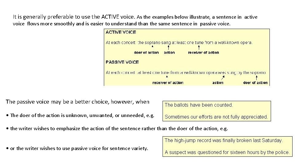 ACTIVE PASSIVE VOICE Towson University https webapps towson