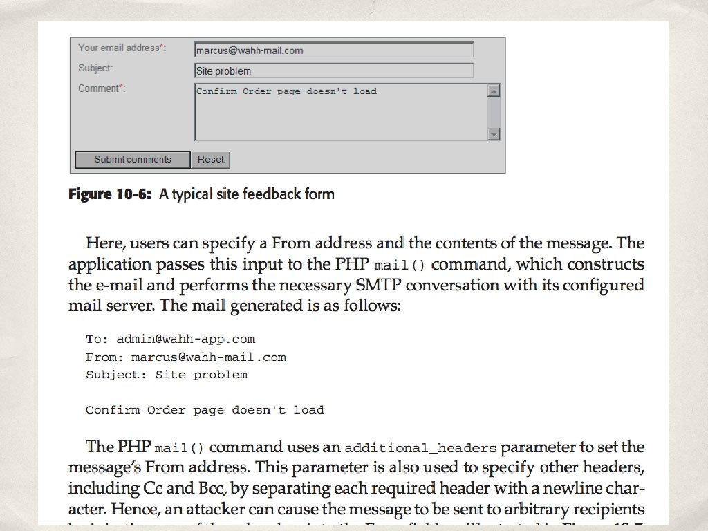 Attacking BackEnd Components Chapter 10 November 12 2012