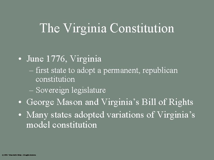 Chapter 6 The Revolutionary Republic c 2003 Wadsworth