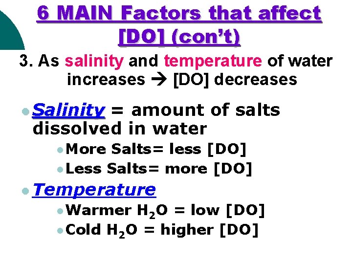 AP LAB 12 DISSOLVED OXYGEN Introduction to Water