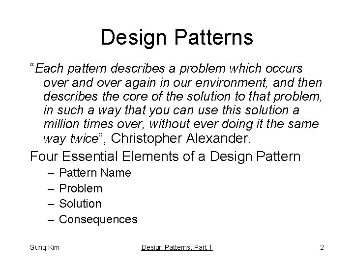 Design Patterns Part 1 Elements Of Reusable Objectoriented 4534