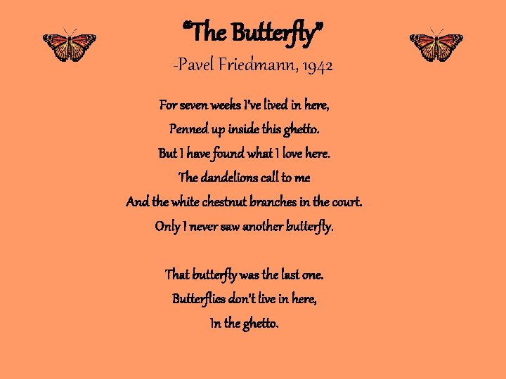 I never saw another butterfly Childrens Drawings and