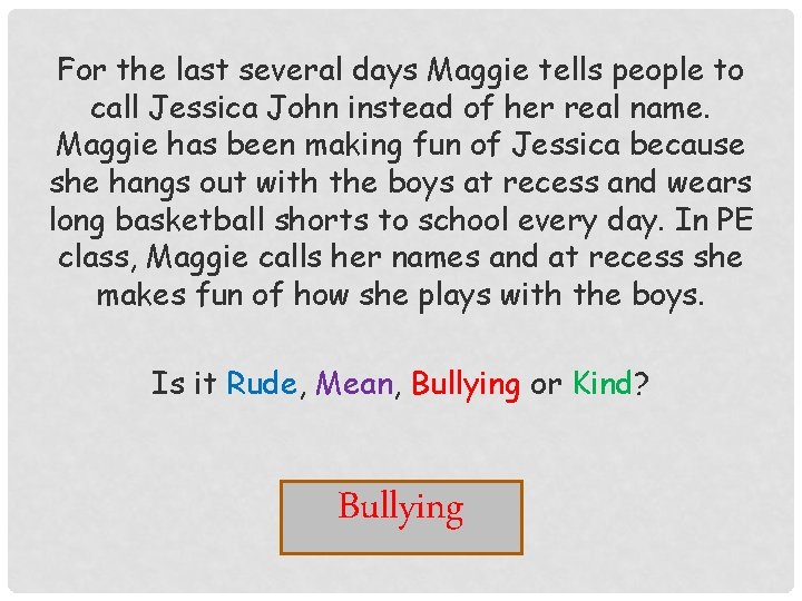 RUDE VS MEAN VS BULLYING WHATS THE DIFFERENCE