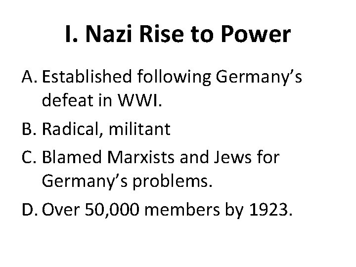 Nazi Ideology What did the Nazis believe and