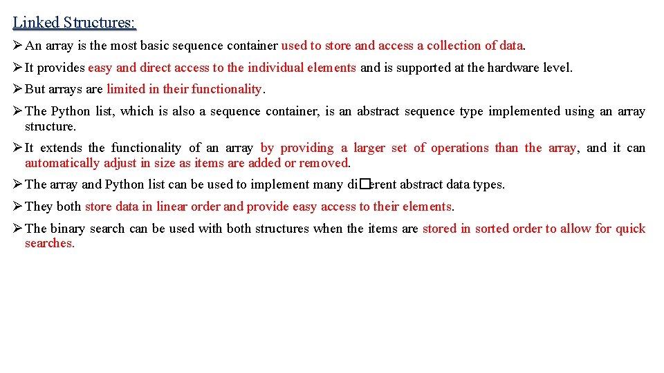 Abstract Data Types Introduction q Data items are