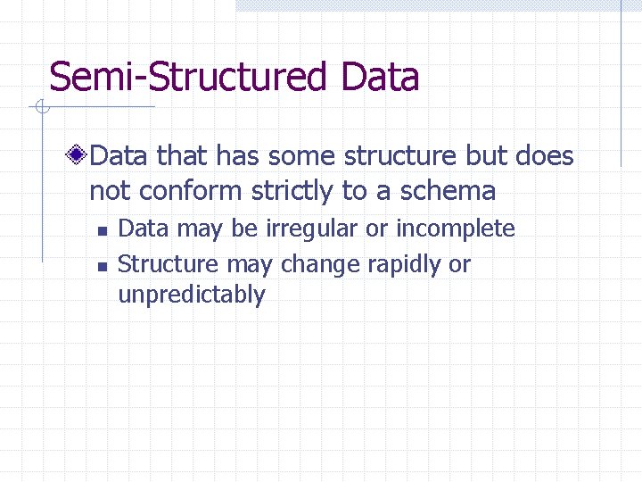 CS 422 Principles of Database Systems Introduction to