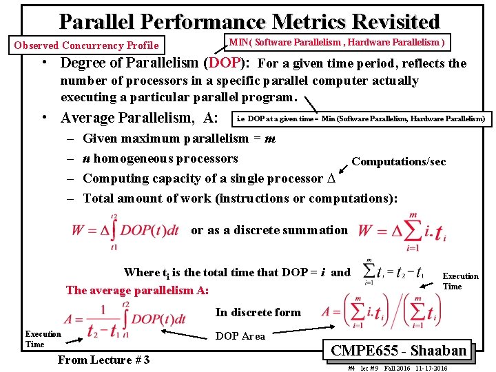Parallel System Performance Evaluation Scalability Factors affecting parallel