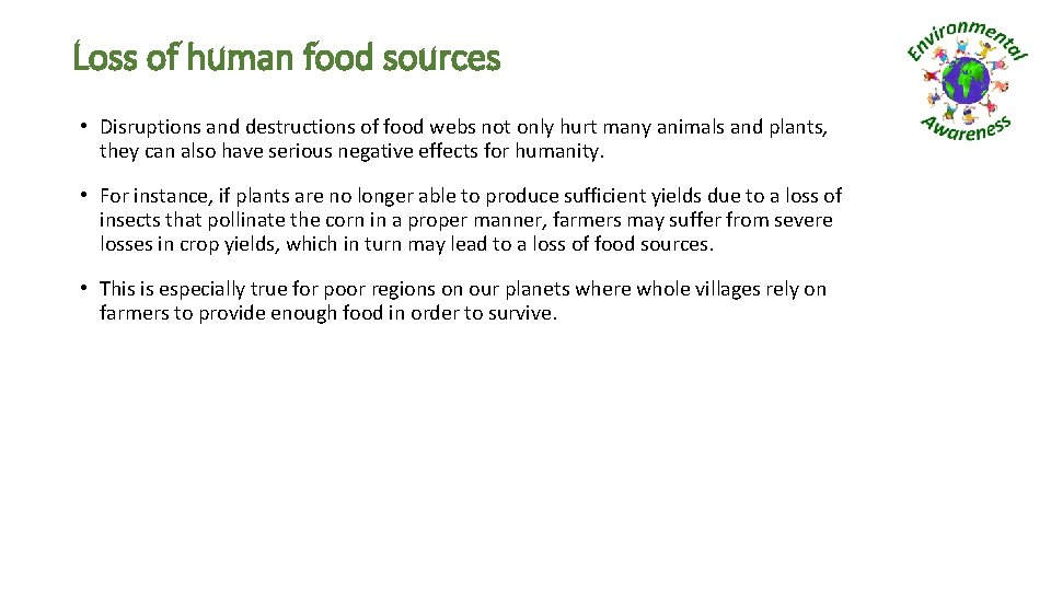 Food Web Disruption What is a food web