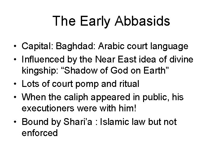 Umayyads and Abbasids The Umayyad Period The Rise