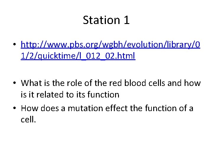 Circulatory system Warm up How does each body