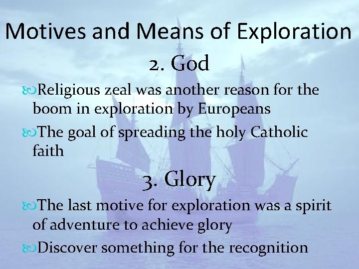 Exploration and Expansion World Studies Bell Ringer Why