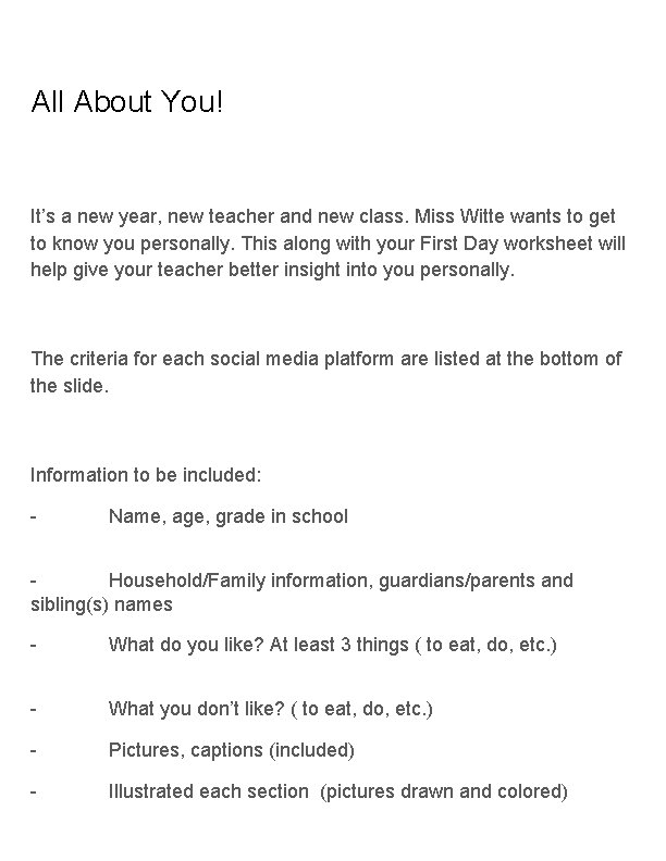 All About Me Social Media Templates All About