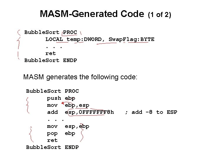 CSC 221 Computer Organization and Assembly Language Lecture
