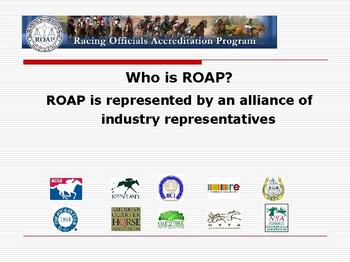 STAN BOWKER CHAIRMAN RACING OFFICIALS ACCREDITATION PROGRAM What