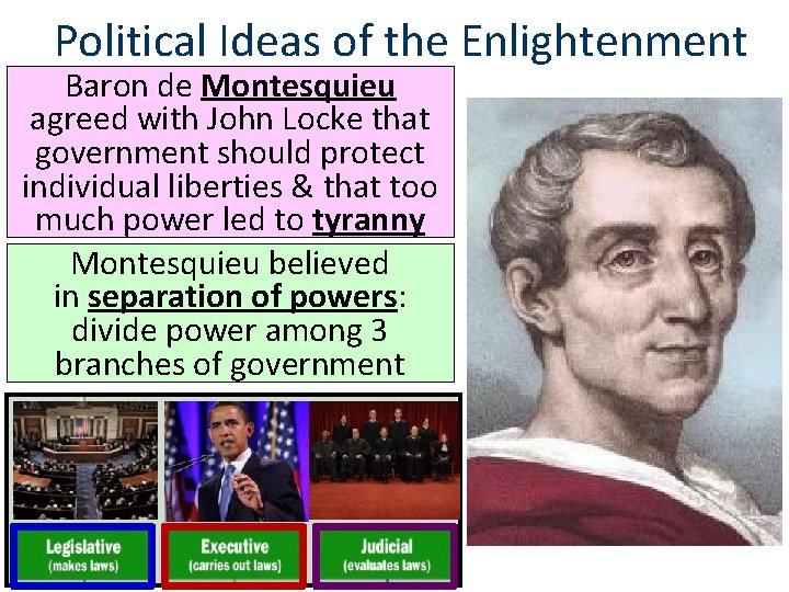 The Enlightenment SSWH 13 B Identify the major