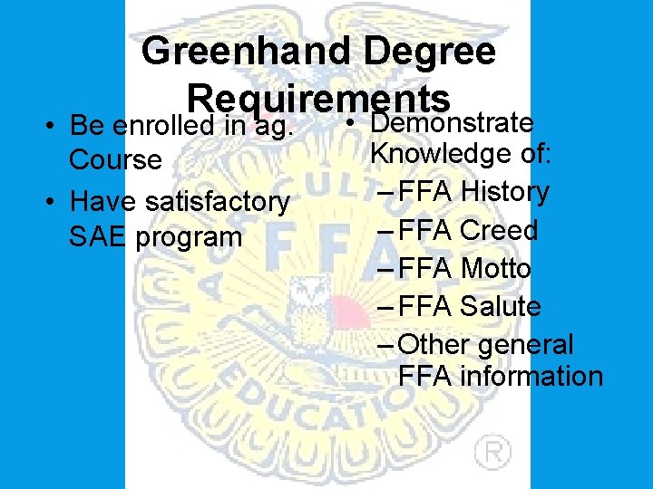 TODAYS FFA Original Power Point by Lowndes High