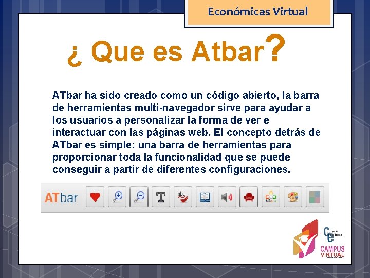 ATbar Barra de herramientas Econmicas Virtual Que es