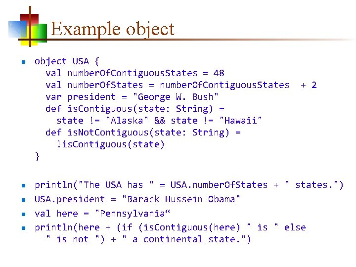Classes 12 Jun21 Classes and objects n Scala
