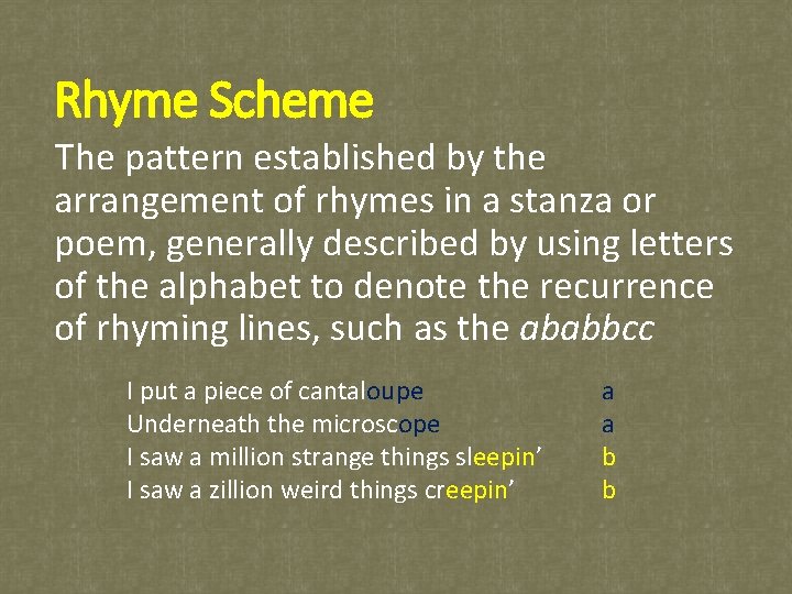 Poetic Devices THE TECHNIQUE BEHIND THE WORDS Stanza