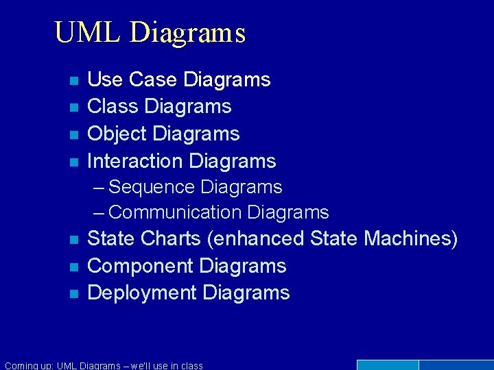 Introduction to the Unified Modeling Language Classifier Generalizable