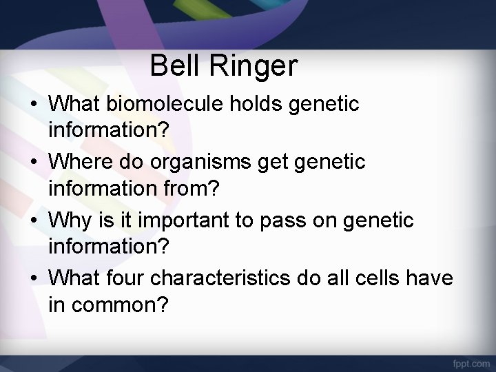 The Structure of DNA Deoxyribonucleic Acid DNA Video