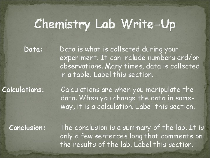 Chemistry Lab WriteUp It is important to understand