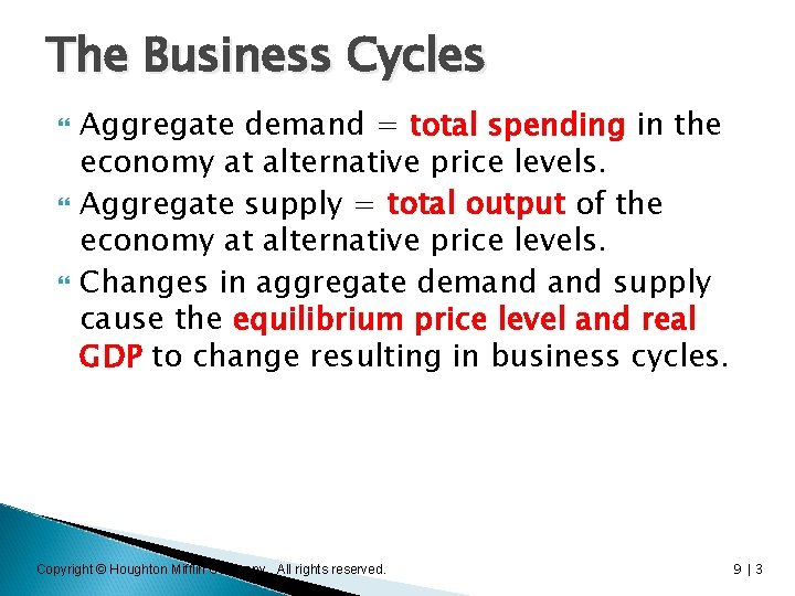 Chapter 9 Macroeconomic Equilibrium Aggregate Demand Supply Economics